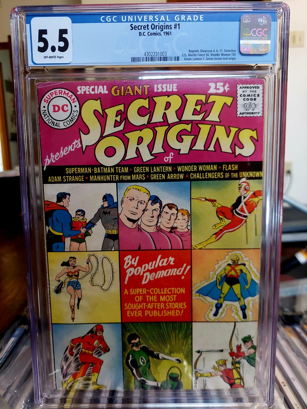 SECRET ORIGINS #1 CGC 5.5 (1961) - Silver Age Comic Milestone - Dive ...