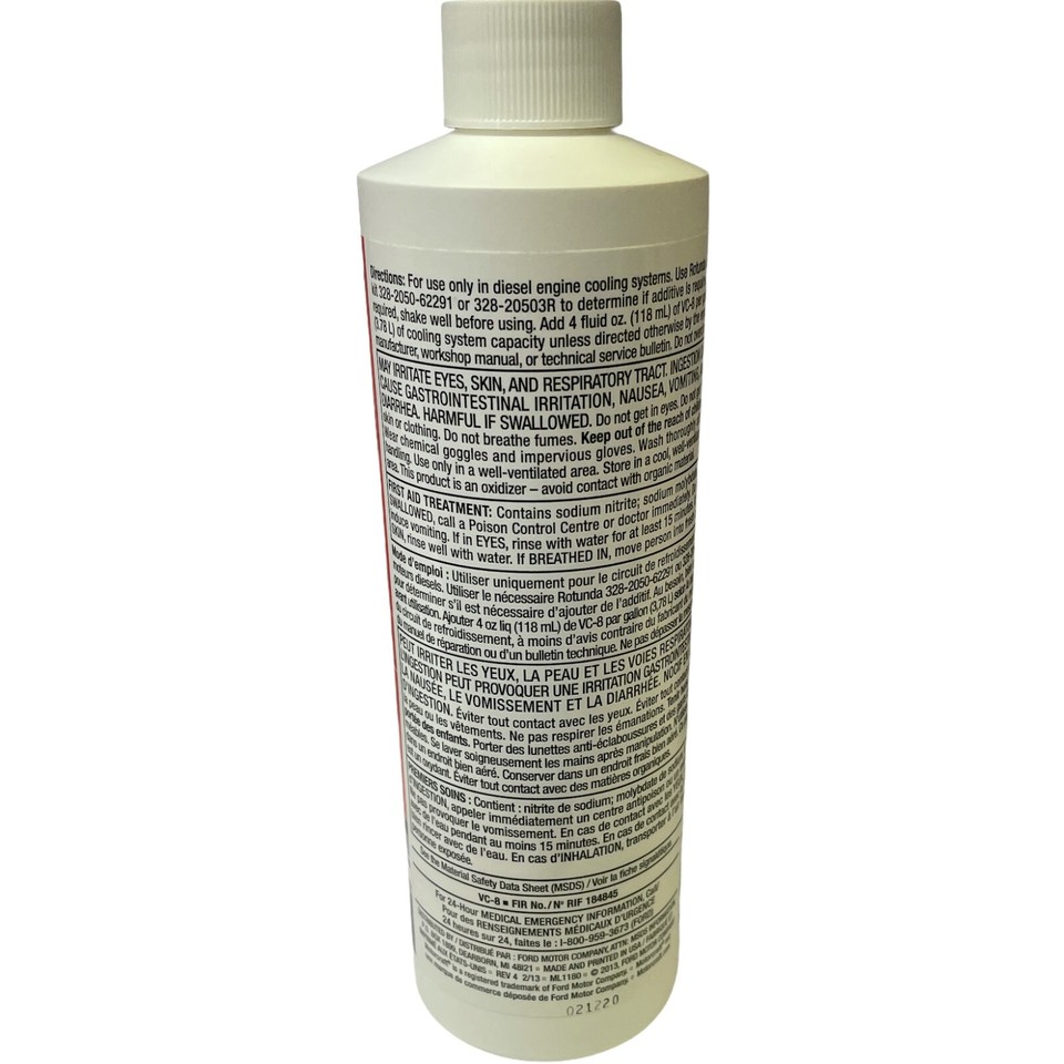 Motorcraft VC8 Diesel Engine Cooling System Additive for Ford OEM Pack ...