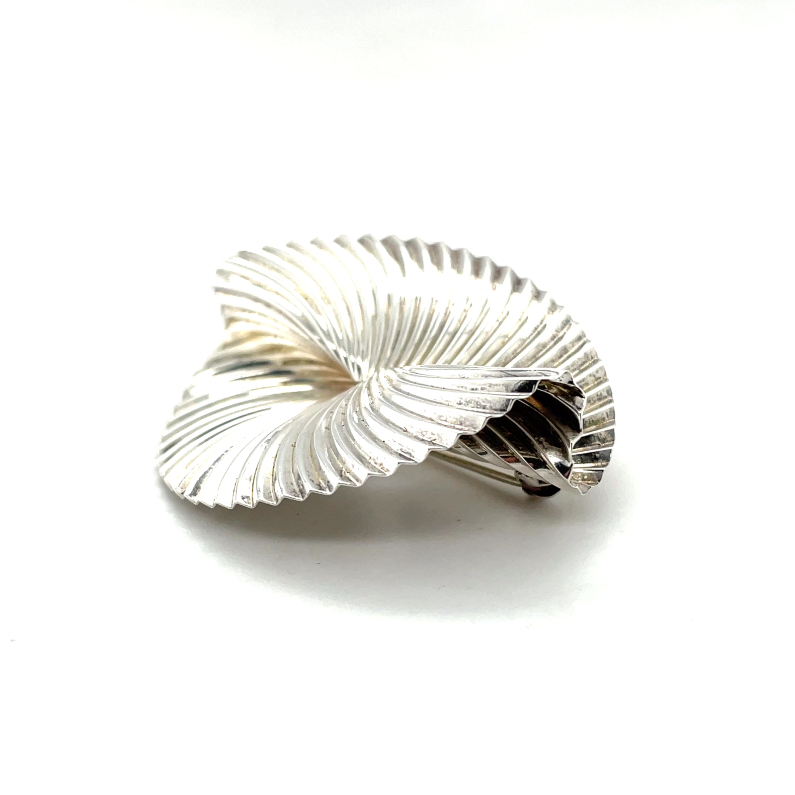Vintage 925 Sterling Silver Fan Brooch/Pin by C Krishniah Chetty Sons ...