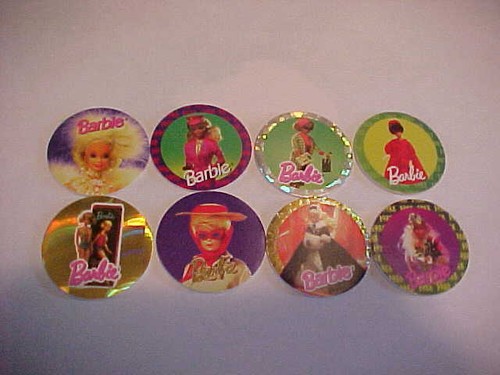 Barbie Pogs Canadian Exclusive Mixed Barbie Vintage Pink Box Lot of 8 ...
