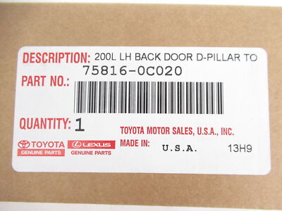 Genuine OEM Toyota 75816-0C020 Rear Hatch Driver Side Molding 2008-2019 ...