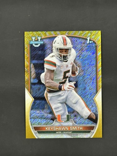 2022 1st Bowman Chrome University Gold Refractor #55 Keyshawn Smith /50 ...