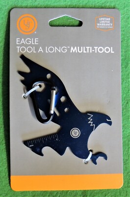 Eagle Tool-A-Long Metal Multi-Tool w/ Carabiner Ultimate Survival ...