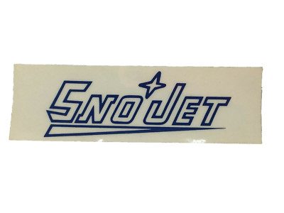 Sno-Jet Vintage Snowmobile Logo Sticker White And Blue 4" X 1 1/4" NOS ...