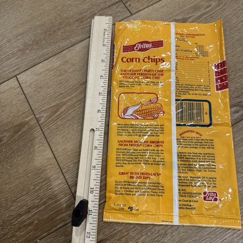 Vintage Fritos Bag Potato Chip Junk Food Frito Lay 80s Empty Snack Corn ...