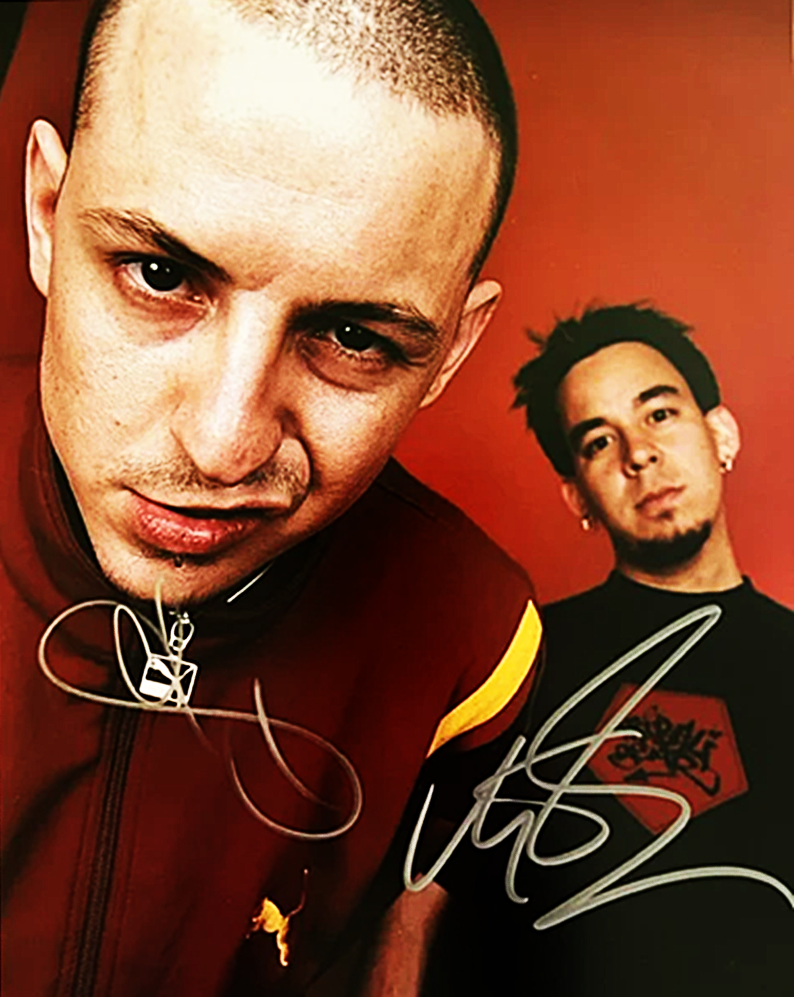 CHESTER BENNINGTON & MIKE SHINODA SIGNED REPRINT LINKIN PARK 8"x10 ...