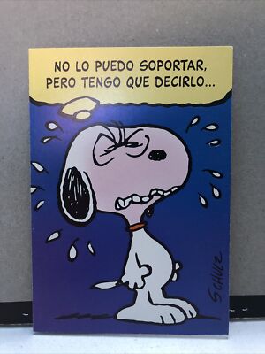 Spanish Good Luck Best Wishes Good Bye Card “Adios” Snoopy New W ...