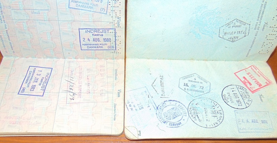 VERY OLD RARE *2 TWO Passports 1972 to 1984 World Travel Stamps African ...