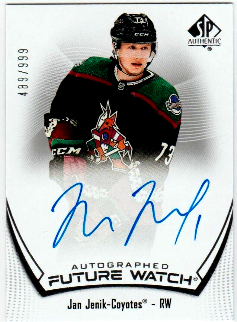 JAN JENIK RC AUTO 2021-22 SP AUTHENTIC FUTURE WATCH /999 ROOKIE ...