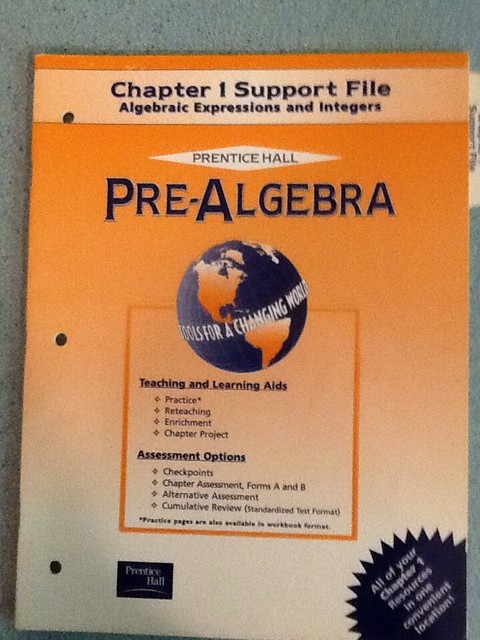 Prentice Hall Pre-Algebra Chapter 1 Support File Algebraic Expressions ...