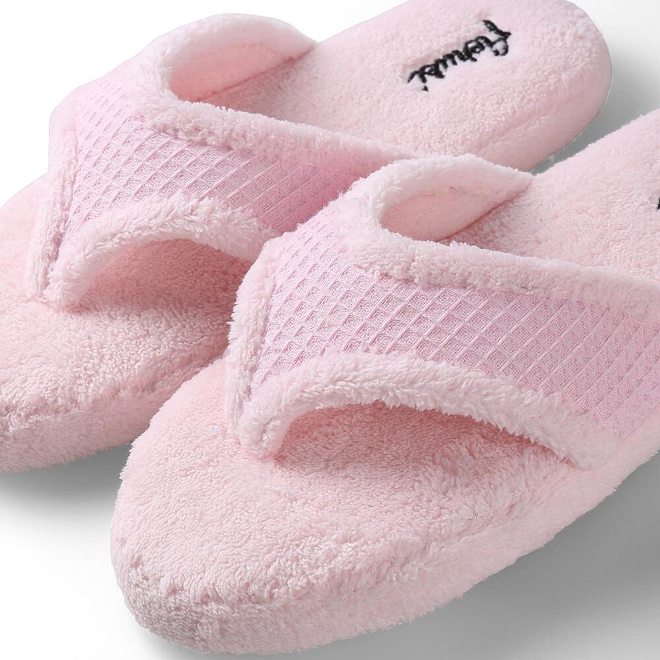 Aerusi Women Comfort Anti-Slip Cushion Thong Spa Slippers House Flip ...