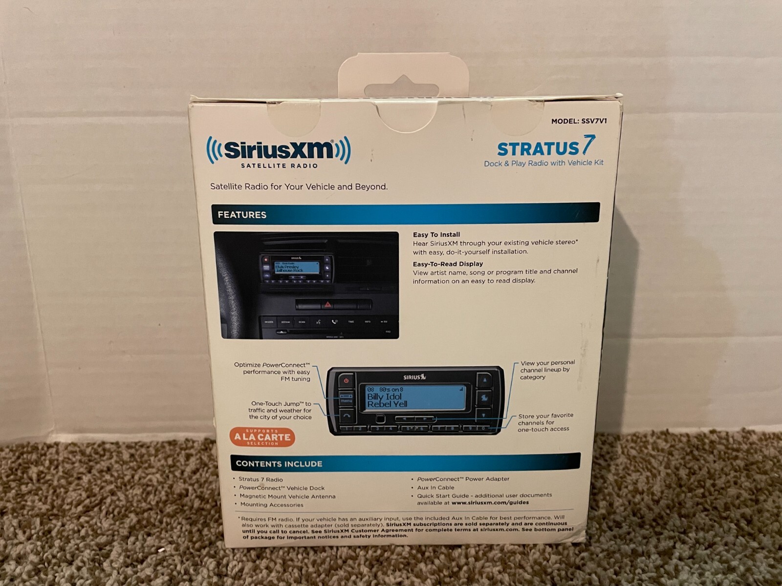 SiriusXM SSV7V1 Stratus 7 Satellite Radio - Black for sale online | eBay