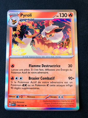Carte Pokémon Pyroli 136/165 Holo EV3.5 Mew Pokemon 151 Mint Neuf | eBay