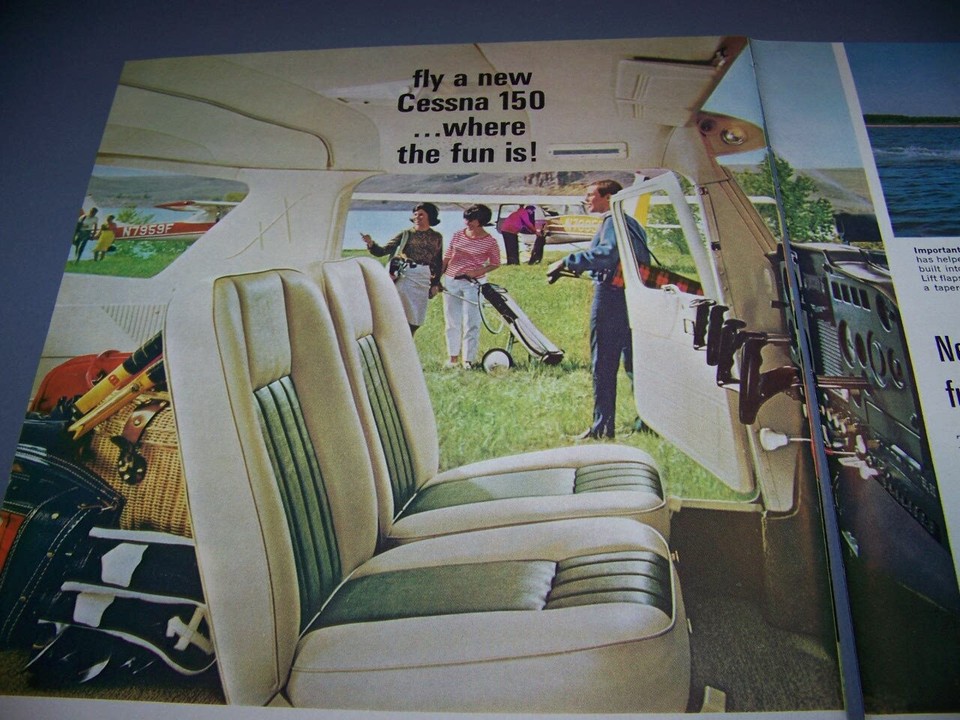 CESSNA 150 "WHERE THE FUN IS" & PIPER COMANCHE "BAHAMAS"..2-PAGE SALES ...
