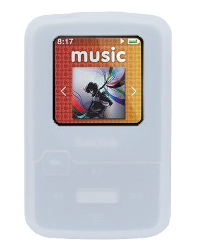 2X White Silicone Skin Case for Sandisk Sansa Clip Zip MP3 Player Cover ...