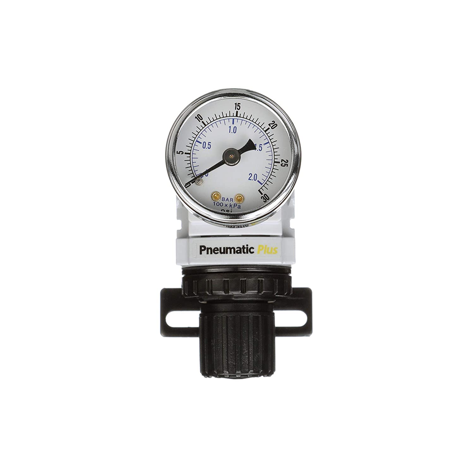 Miniature Air Pressure Regulator 1/4 Inches NPT Gauge Bracket Low ...
