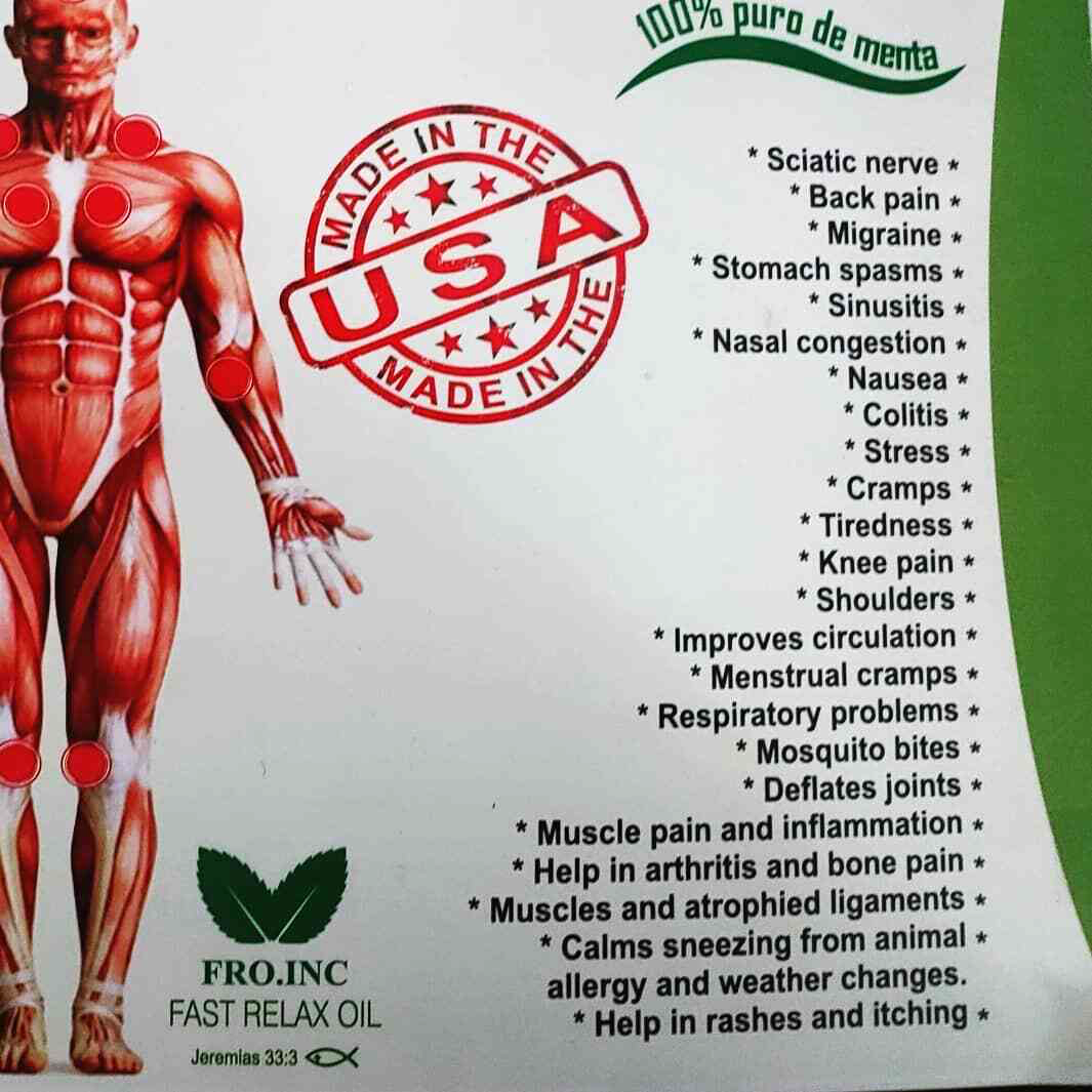 PAIN RELIEF: 100% Peppermint - Fast Relax Oil (12-pack 30ml glass SPRAY ...