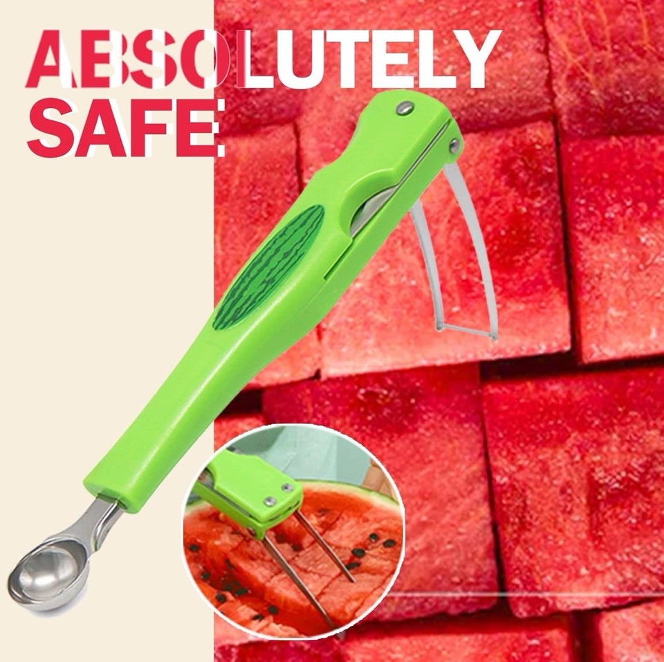 JAYVAR Watermelon Cutter Slicer, 3 in 1 Melon Baller Scoop Set | eBay