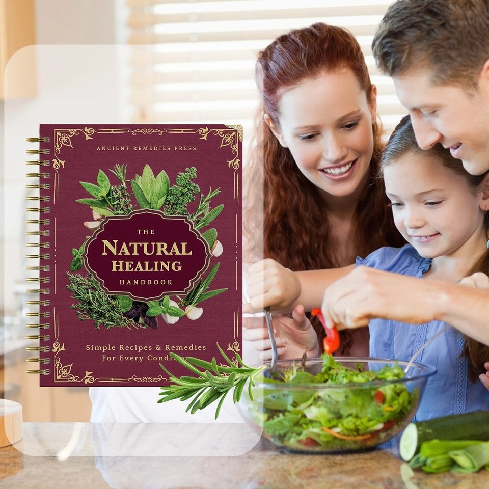 The Natural Healing Handbook, Natural Spiral-Bound Guide for Herbal ...