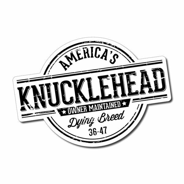 Knucklehead Sticker / Decal - Knuckle Pan Shovel Head Hot Rat Rod ...