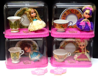 Mattel 1969 Liddle Kiddle Tea Party Set 4 Lady Lace Crimson Silver ...