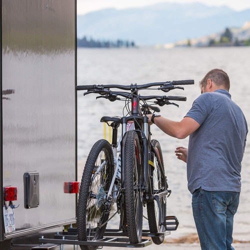 2 Bikes RV Bumper Mount Rack Bicycle Carrier Storage for Camper Travel ...