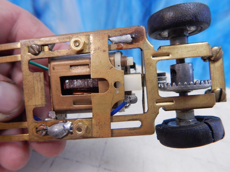 Vintage 1/32 Cox /Monogram model Slot Car chassis 5" long goodyear ...