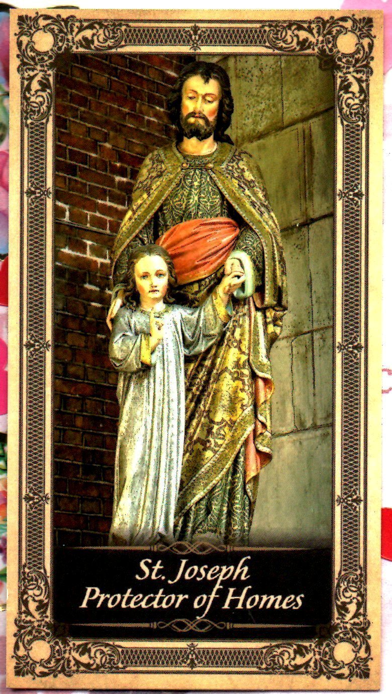 Saint St. Joseph Protector of Homes with Prayer - Paperstock Holy Card ...