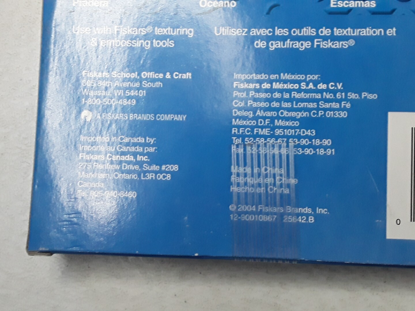 Fiskars 5659 Embossing Texture Plates Assortment 2 Crafts 12 Designs ...