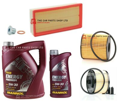 FOR PEUGEOT 407 BELLAGIO MK1 SERVICE KIT 6L MANNOL 5W30 + FUEL OIL AIR ...