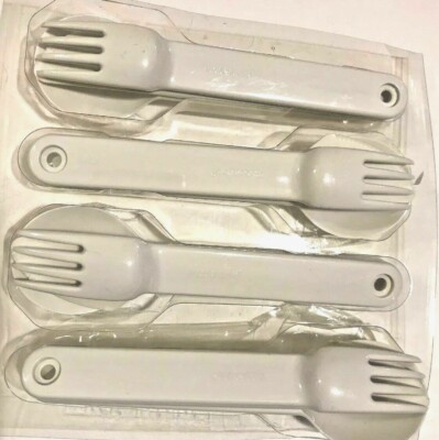 SET OF 4 TUPPERWARE NEW USA VINTAGE Snap Together Utensils INTERLOCKING ...