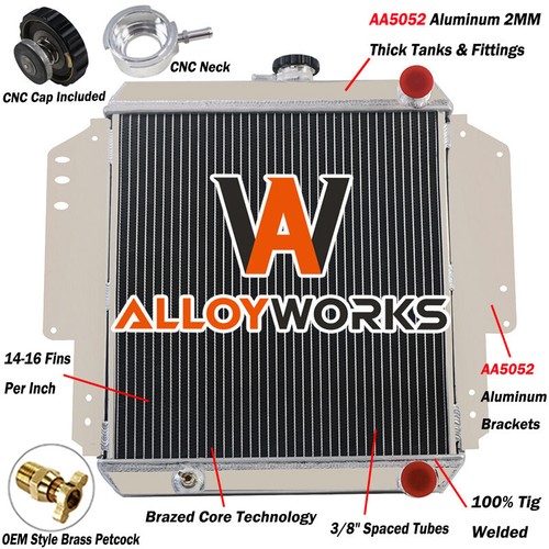 Aluminum Radiator for 1981-1996 1995 Suzuki Samurai 2DR SPFTOP/HARDTOP ...