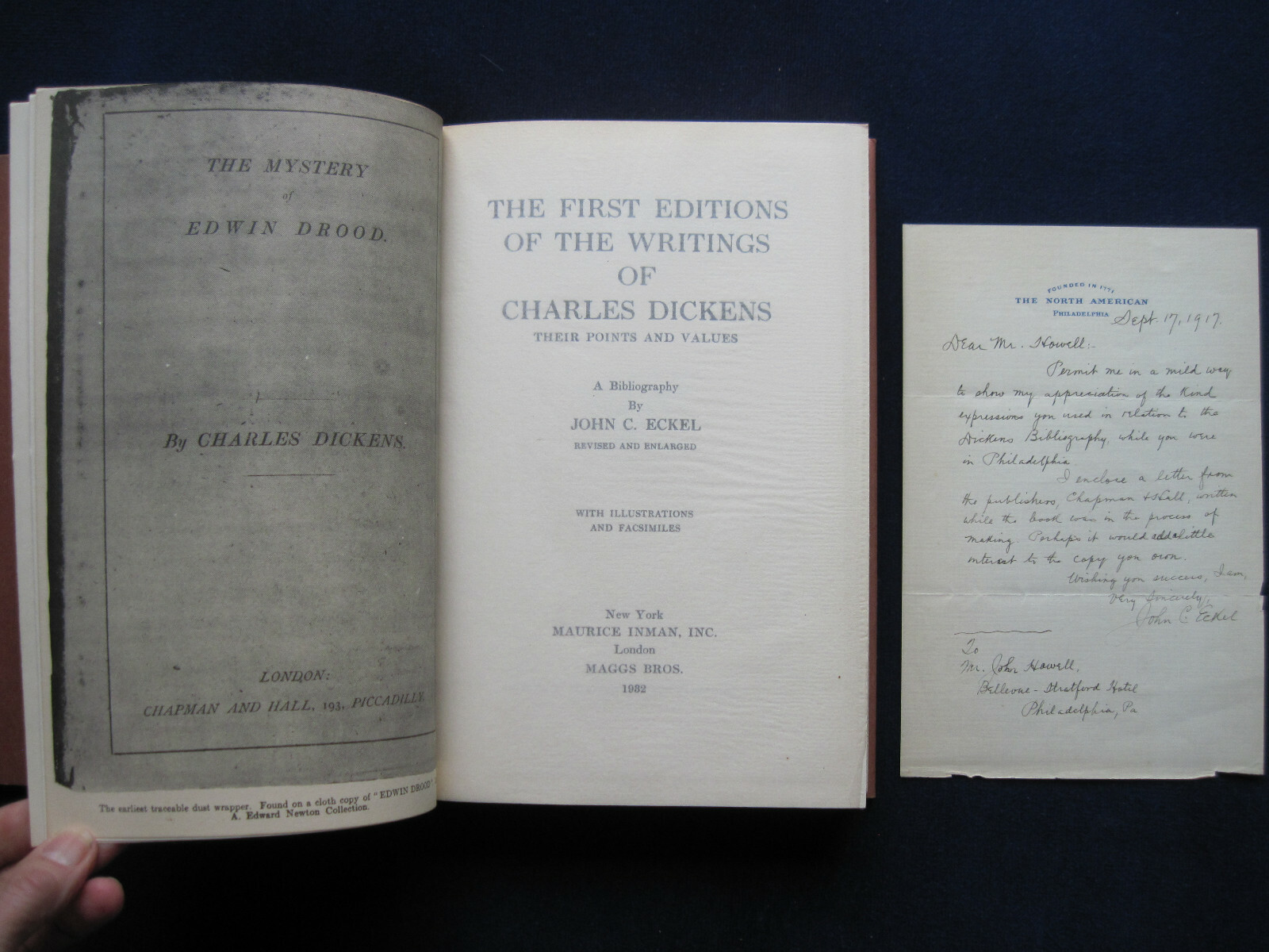 CHARLES DICKENS - FIRST EDTIONS BIBLIOGRAPHY by JOHN C ECKEL, 1st Ed ...