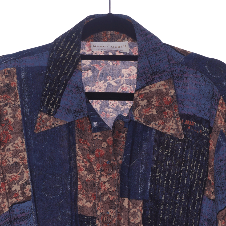 Mandy Marsh Blue and Brown Dress | eBay UK