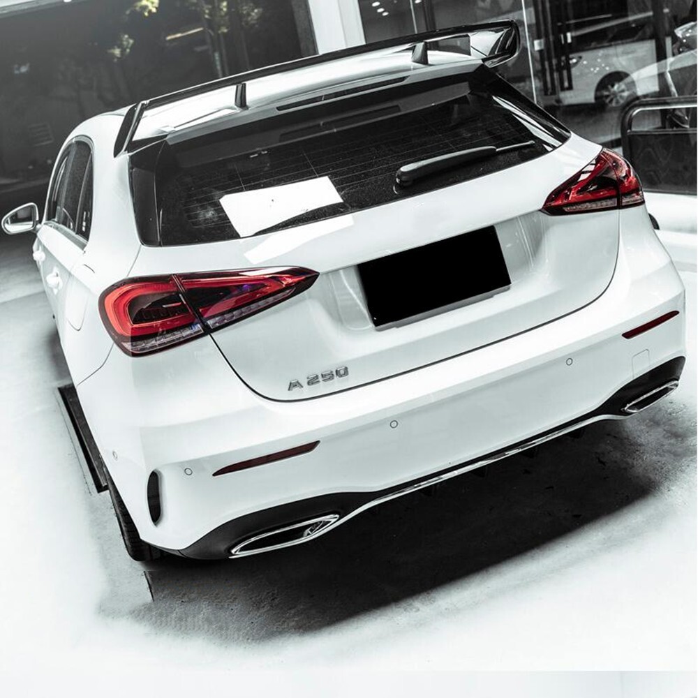 FOR MERCEDES A CLASS W177 A45 A35 GLOSS BLACK AMG STYLE REAR BOOT ...