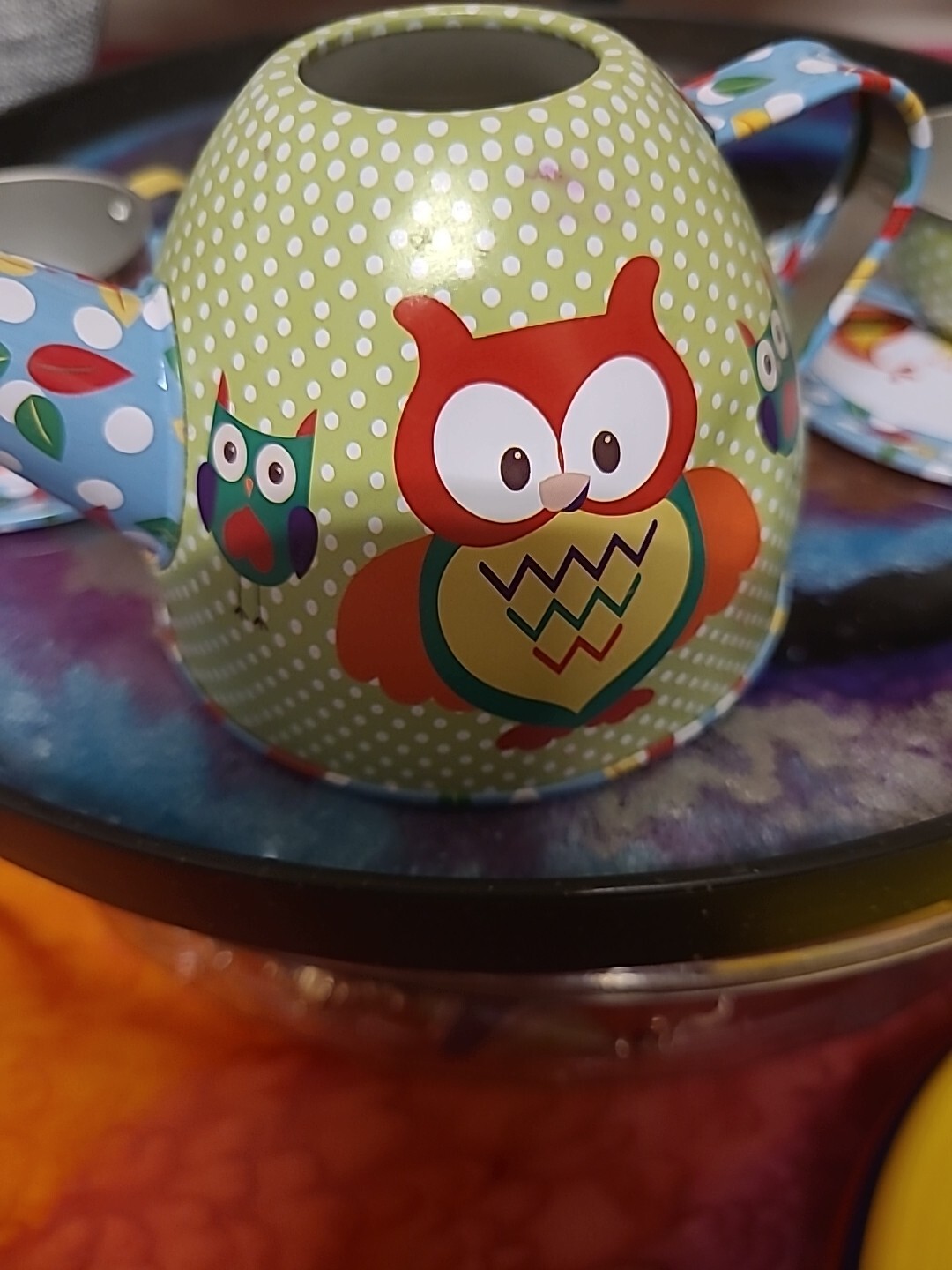 Woodland Animals Kids Tin Tea Set & Carry Case 14 PC for Red Blue for ...