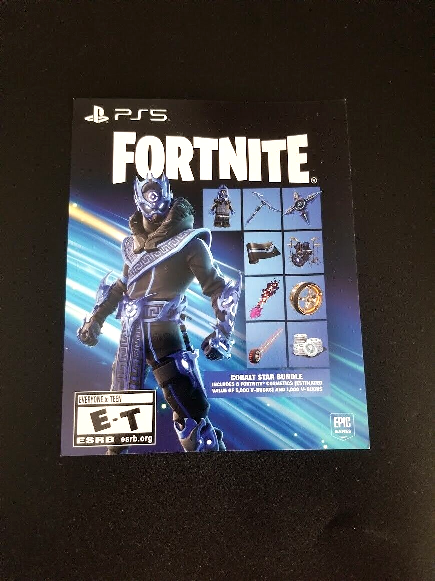 FORTNITE PS5 Cobalt Star Bundle (Cosmetics + 1000 V-Bucks) | eBay