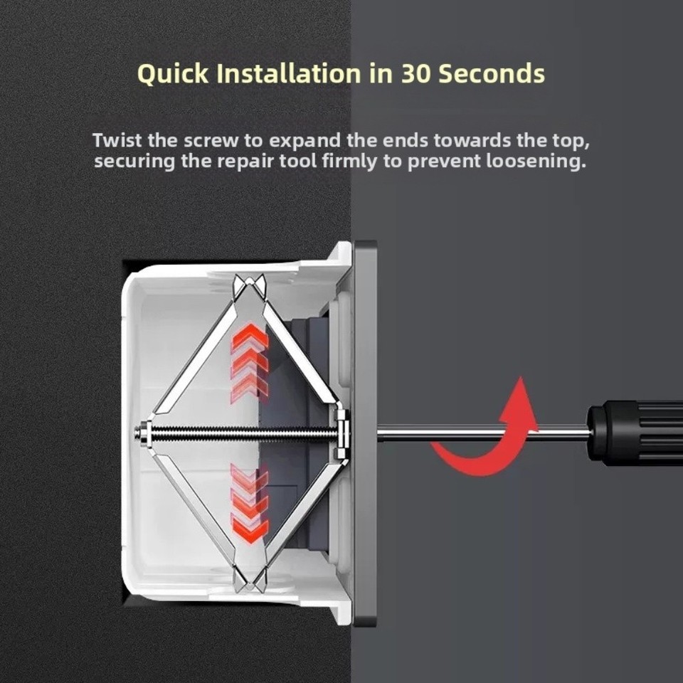 Type 86 Junction Box Repairer Kit 10PCS with Rod for Secure Socket Box ...