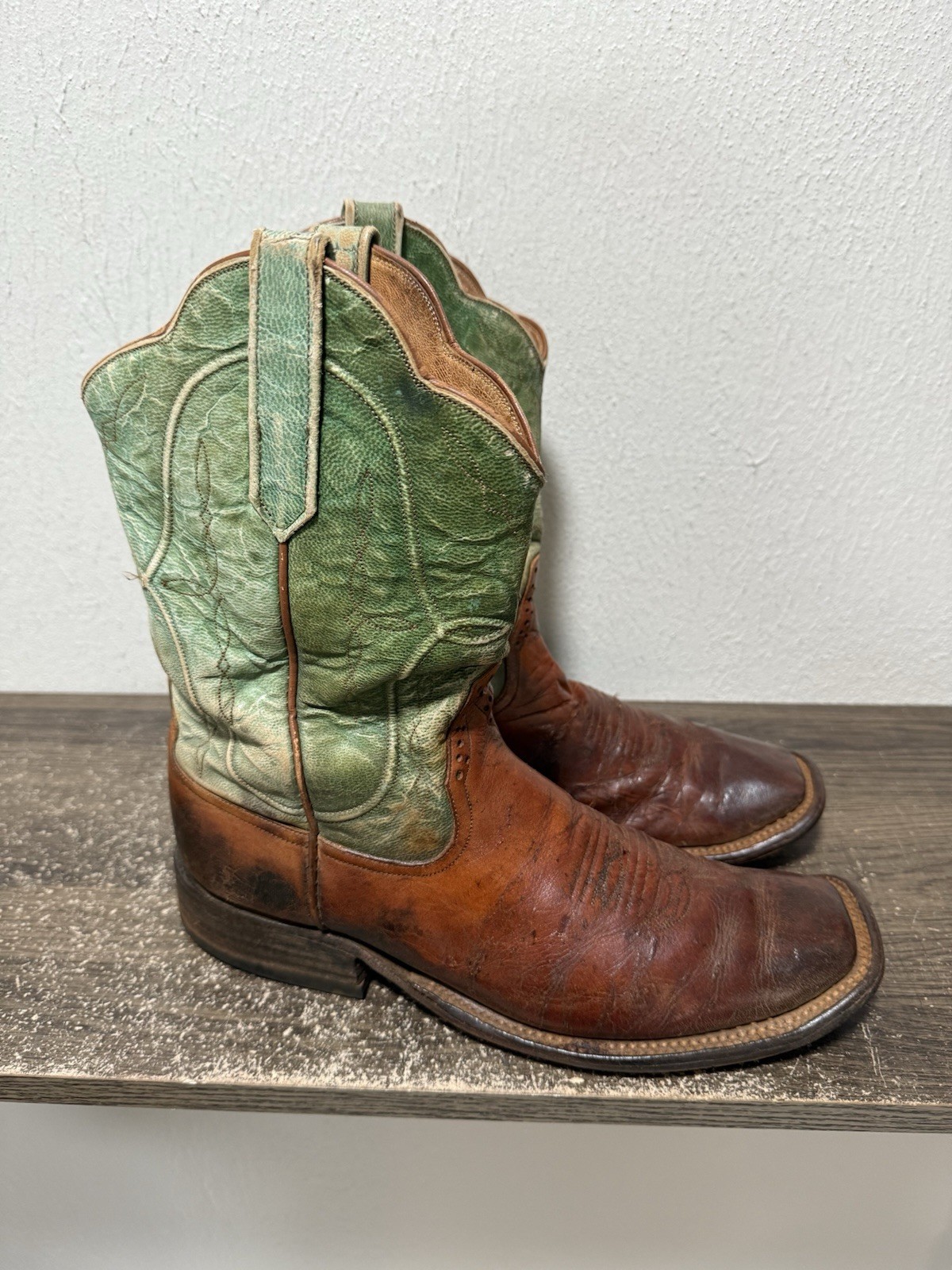 Rios of Mercedes Brown Western Cowboy Boots Size 10 D… - Gem