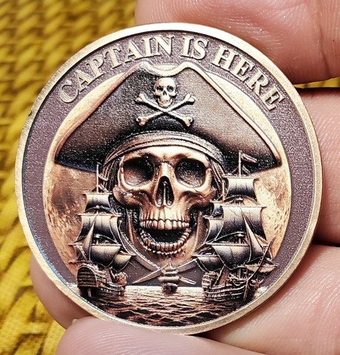 MILITARY/NAVY CHALLENGE COIN-PIRATE SHIPS "CAPTAIN IS HERE" | eBay