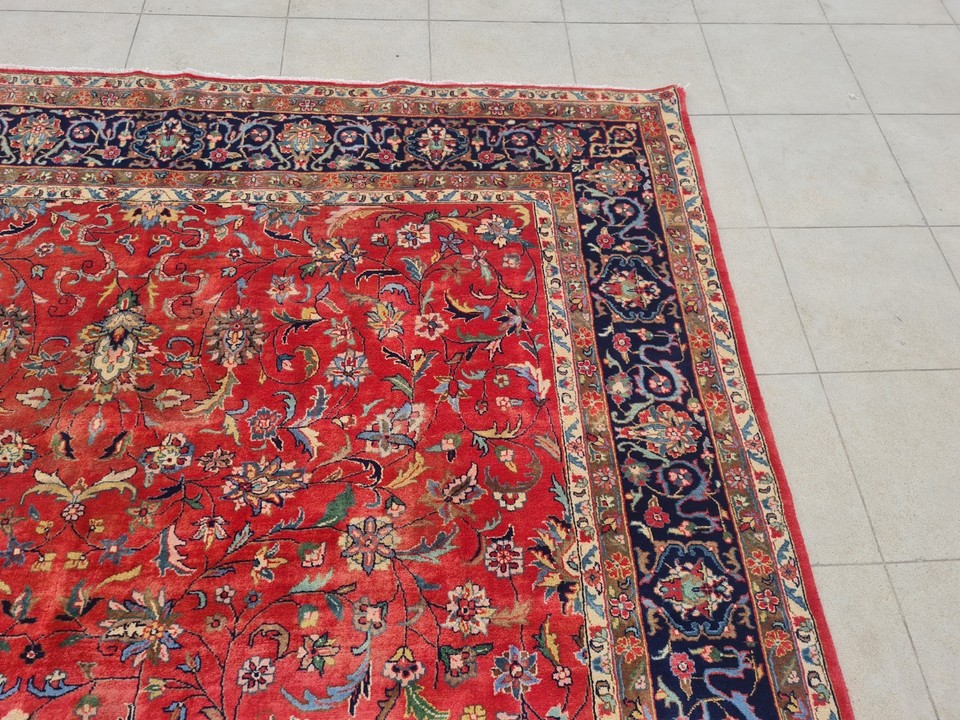 Authentic Hand Knotted Vintage Tribal Saroukh Wool Area Rug 10.6 x 6.5 ...