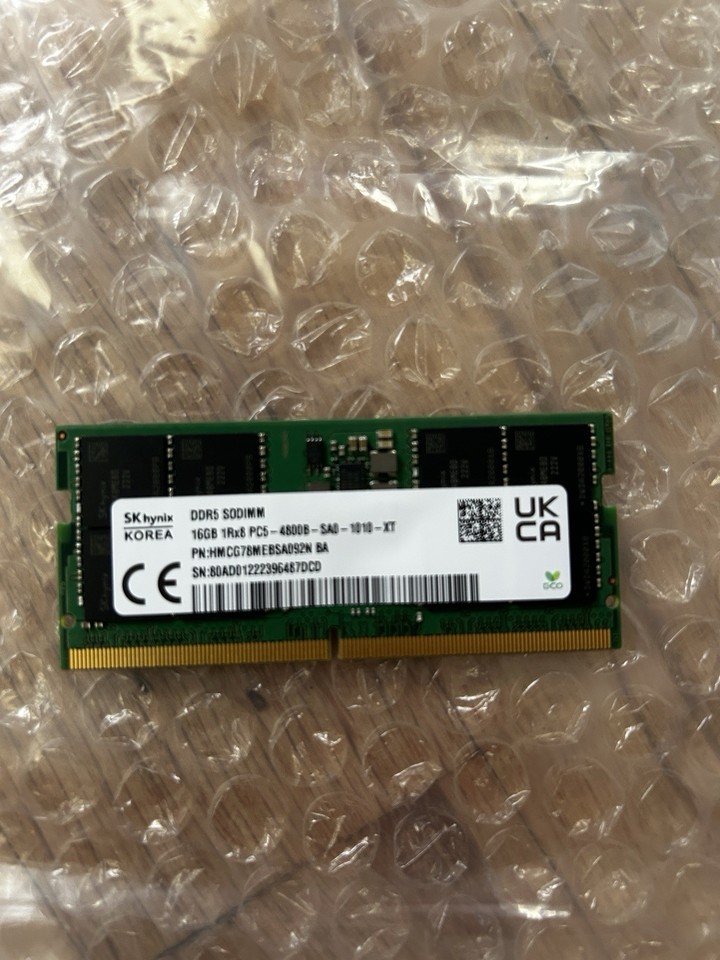 Hynix 16GB Memory Module - 1Rx8 - DDR5 - 4800 MHz - CL40 - 1.1 ...