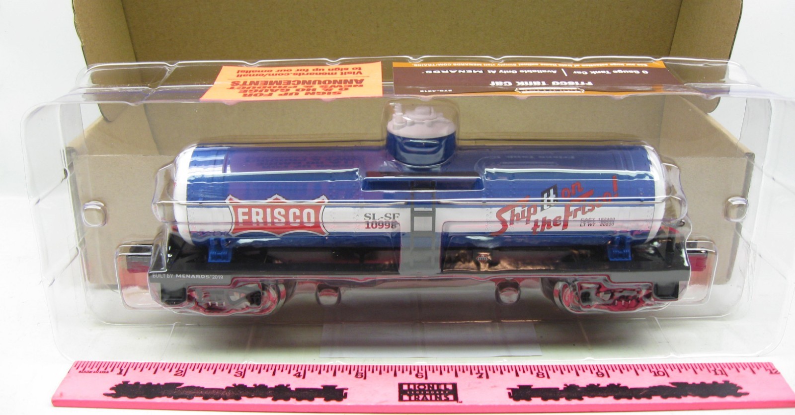 Menards ~O Gauge Frisco Single-Dome Tank Car | eBay