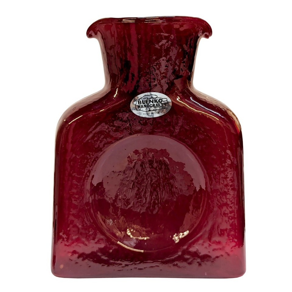 Blenko Mini Glass Water Bottle, Ruby (384M(RUBY)) | eBay