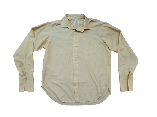 Vintage Mens 1970s Yellow Dress Shirt Yellow Mustard Gertz Dept Store ...