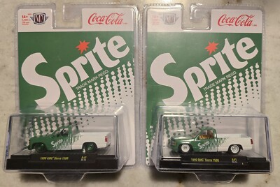 M2 Machines Sprite 1990 GMC Sierra 1500 Square Body CHASE & REGULAR SET ...