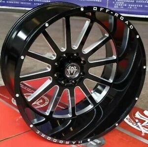 4 NEW 26X14 Hardcore HC13 Wheels Gloss Black Milled 6x5.5 6x139.7 | eBay