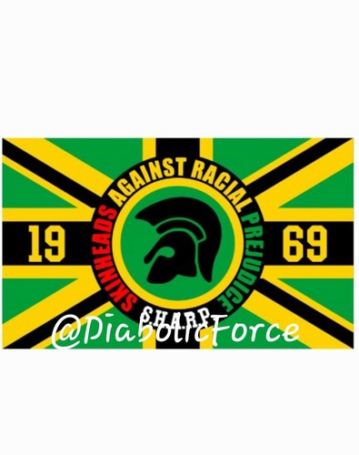 Skinheads Against Racial Prejudice 1969 Large 3x5Ft Flag Punk ...