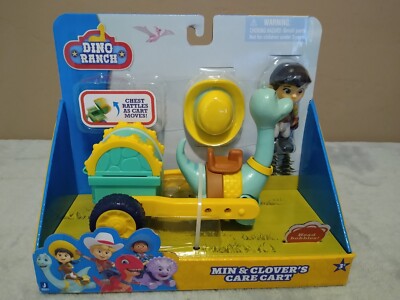 Dino Ranch MIN & CLOVER’S CARE CART Figures Playset New Dinosaur Hat ...