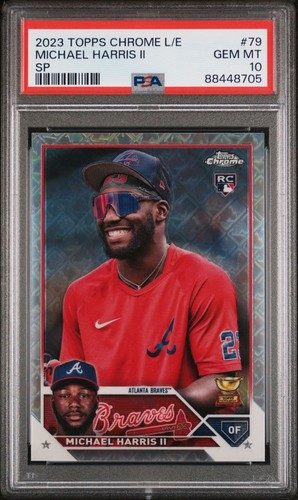 2023 Topps Chrome Logofractor Edition #79 Michael Harris II SP PSA 10 ...